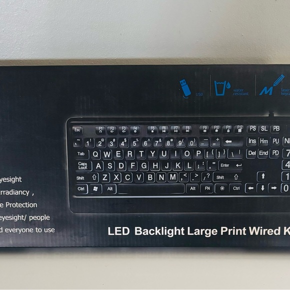 Computers, Laptops & Parts | Led Backlight Large Print Wired Keyboard ...